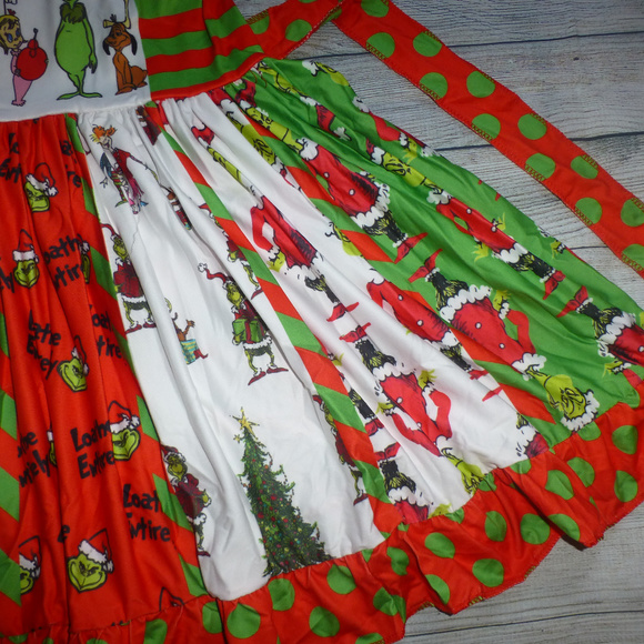 Dresses | Boutique Dr Seuss Grinch Christmas Twirl Dress | Poshmark
